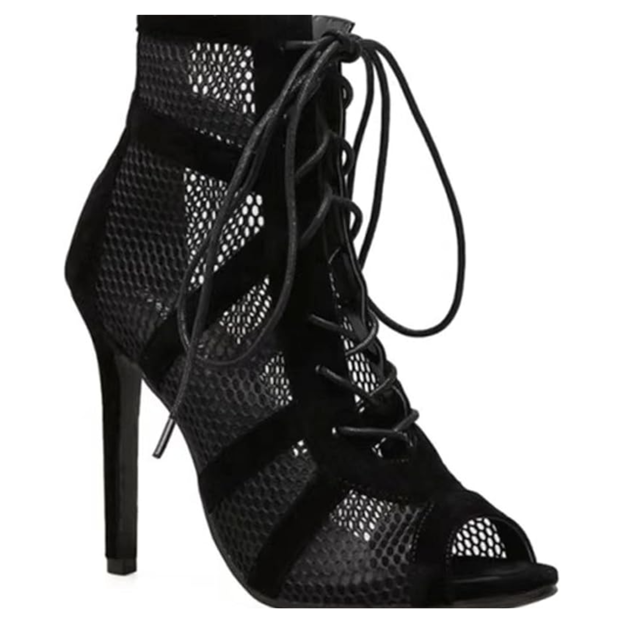 Elegant Mesh Latin Dance Heels Booties | Les Mourad Footwear